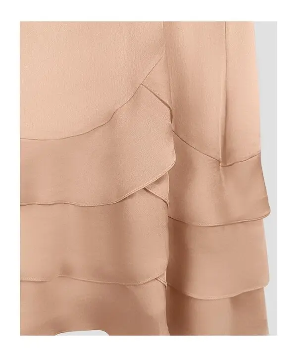 Simone Rocha Ruffled Tiered Midi Skirt - Nude
