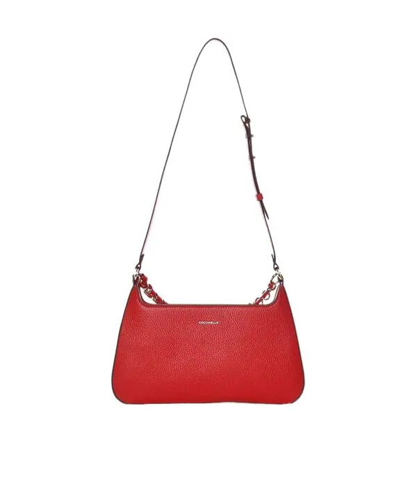 COCCINELLE Logo Printed Beat Shoulder Bag - Red