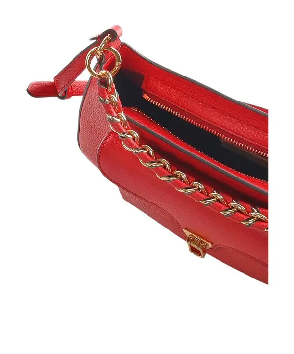 COCCINELLE Logo Printed Beat Shoulder Bag - Red