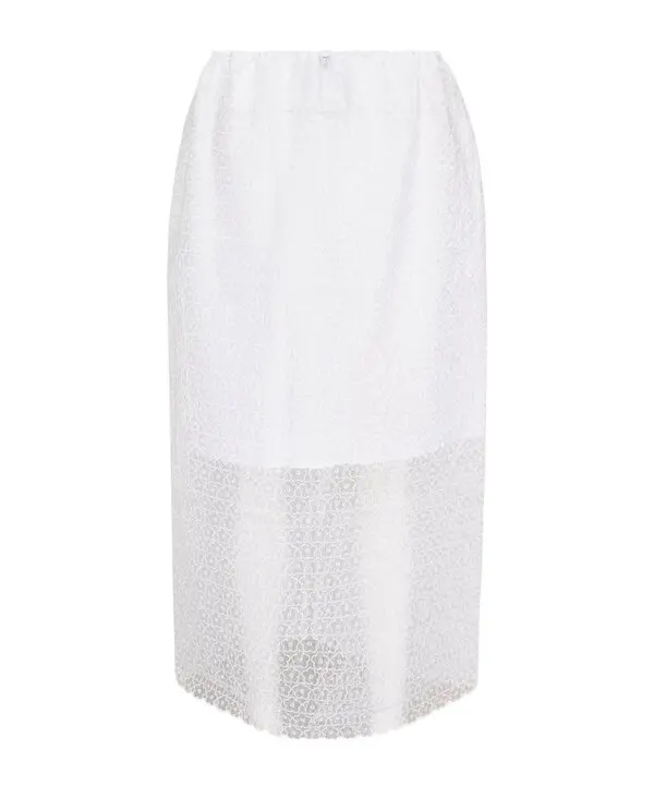 Cecilie Bahnsen Elastic Belted Midi Skirt - Black