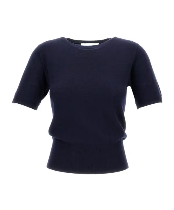 Extreme Cashmere Short-sleeved Knitted T-shirt