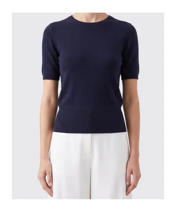 Extreme Cashmere Short-sleeved Knitted T-shirt