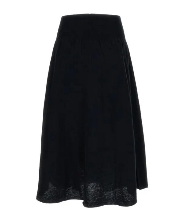 Extreme Cashmere Flared Skirt - Black