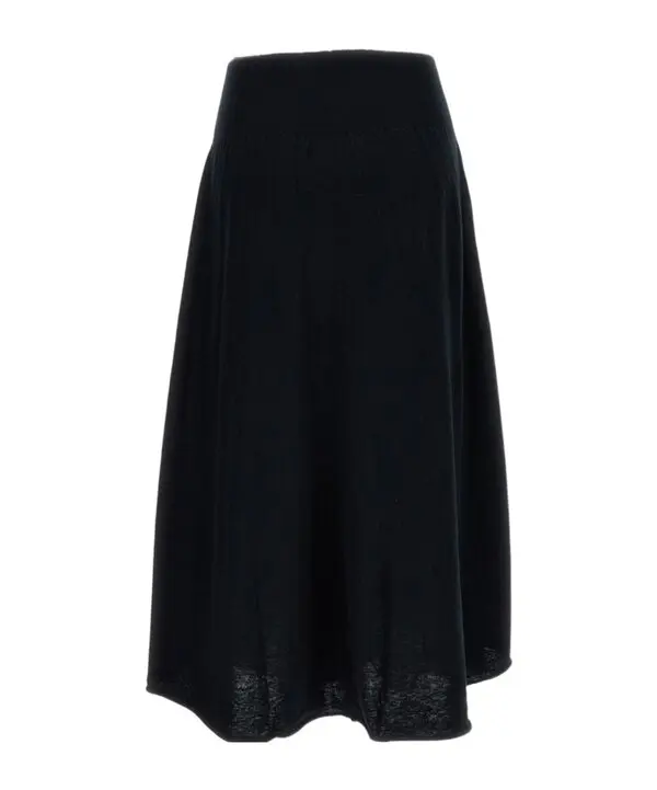 Extreme Cashmere Flared Skirt - Black