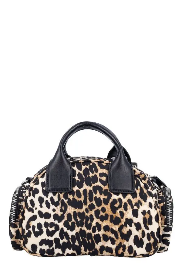 GANNI Mini Leopard-print Buckle Detail Handbag