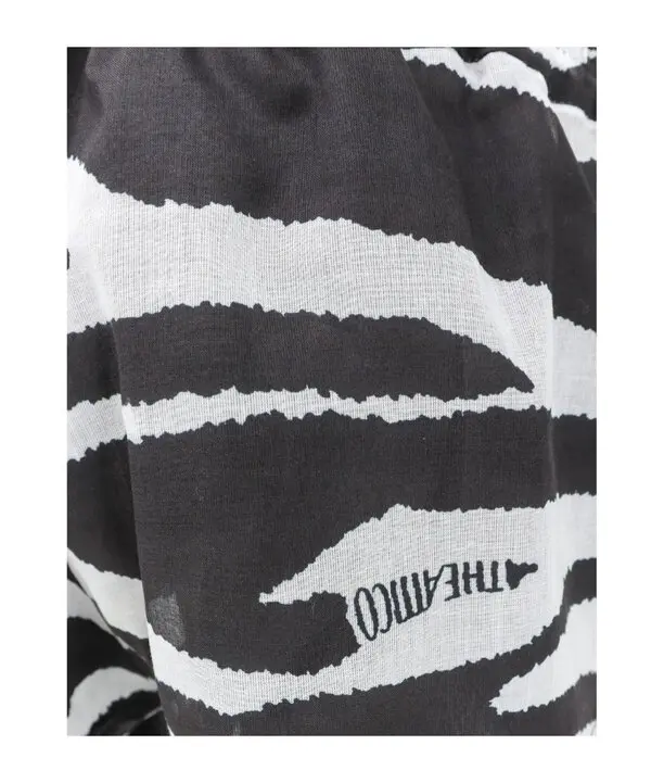 Attico Zebra Print Drawstring Shorts