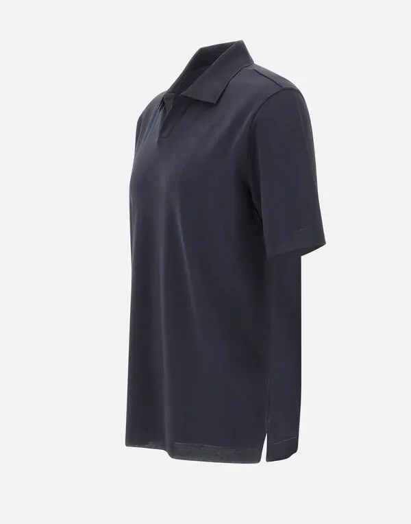 Herno Skipper Open-neck Polo Shirt - Blue