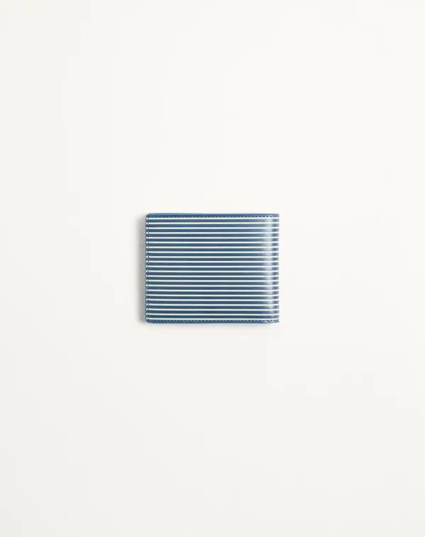 Valentino Garavani Striped Vlogo-plaque Wallet