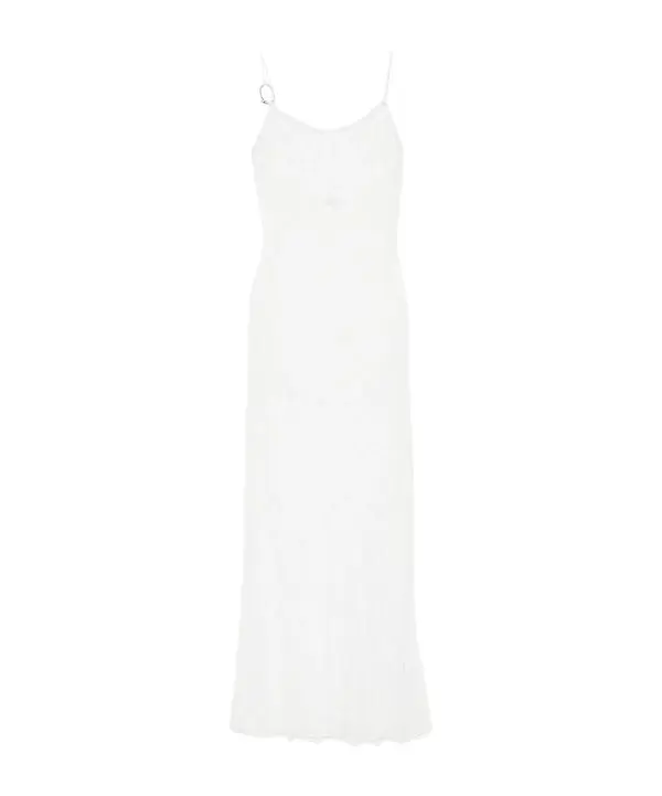 Oseree Lace Ring-detail Maxi Dress