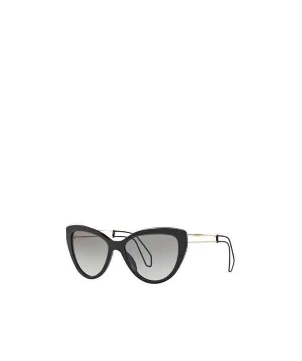 Miu Miu Cat Eye Logo Sunglasses - Gray
