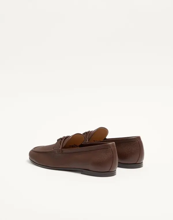 Valentino Garavani Vlogo Signature Deer Leather Loafers
