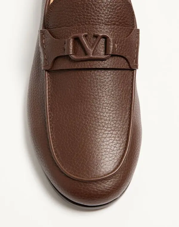 Valentino Garavani Vlogo Signature Deer Leather Loafers