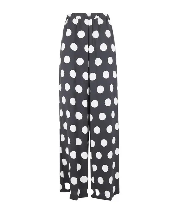 Junya Watanabe Polka-dot Wide Leg Trousers - Black