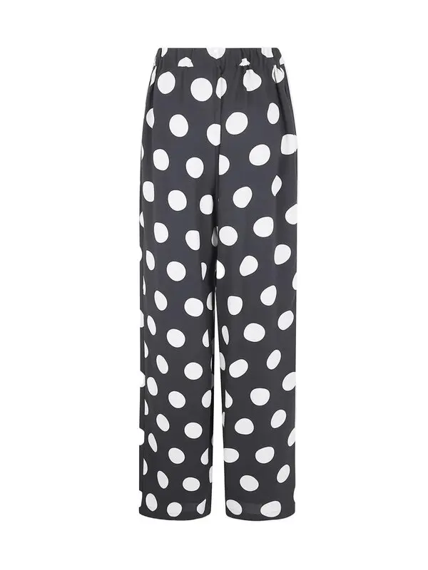 Junya Watanabe Polka-dot Wide Leg Trousers - Black