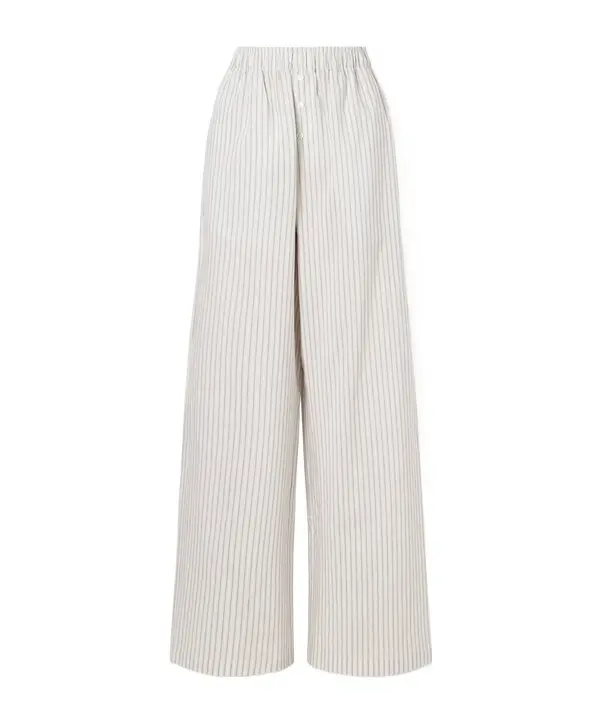 RÓHE Striped Casual Pants - White