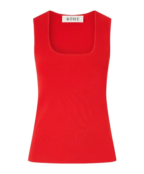 RÓHE Sleeveless Knitted Vest - Red