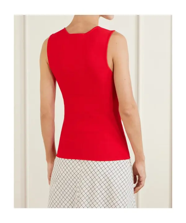 RÓHE Sleeveless Knitted Vest - Red