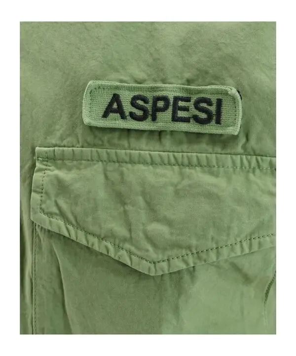 Aspesi Logo Embroidered Shirt - Green