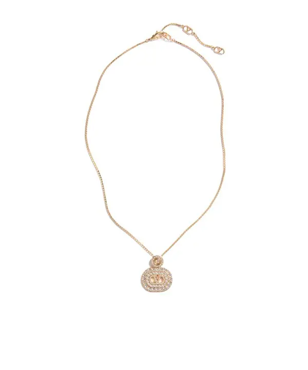 Valentino Garavani Vlogo Signature Swarovski Crystal Necklace - Yellow