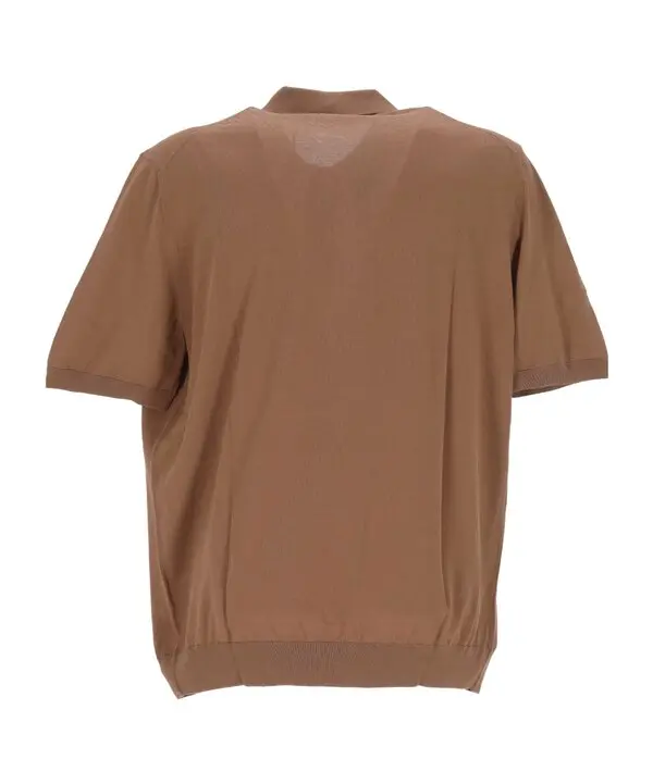 GRAN SASSO Short-sleeve Polo Shirt - Brown