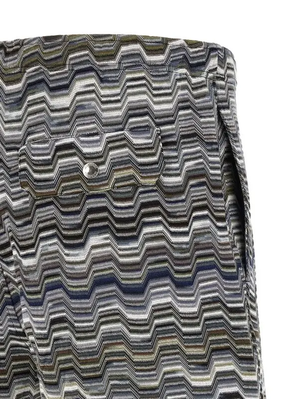 Missoni Zigzag Knitted Bermuda Shorts - Black