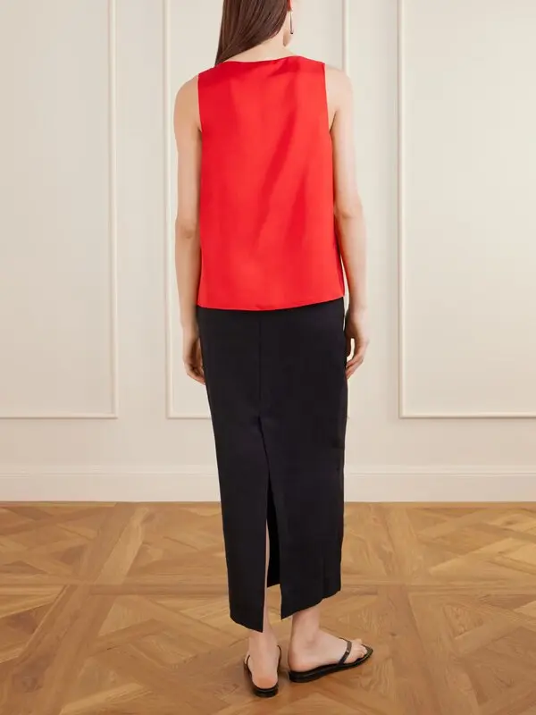 RÓHE Sleeveless Vest In Silk Satin