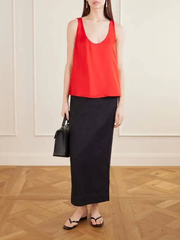 RÓHE Sleeveless Vest In Silk Satin