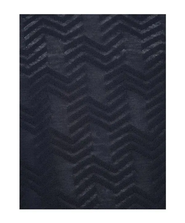 Missoni Chevron Knit Turtleneck Sweater - Black