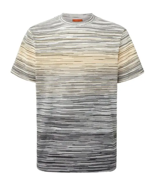 Missoni Faded-flame Pattern T-shirt - Gray