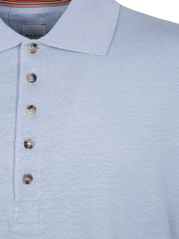 Paul Smith Linen Button-front Polo Shirt