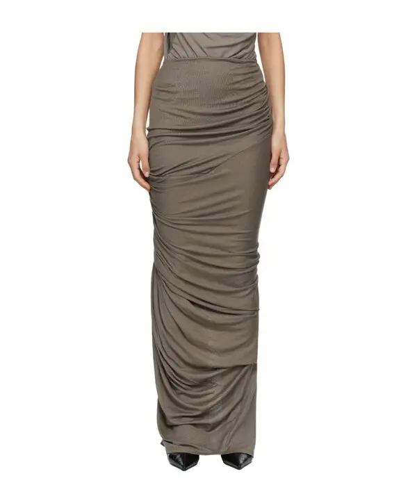 ENTIRE STUDIOS Pleated Midi Skirt - Green