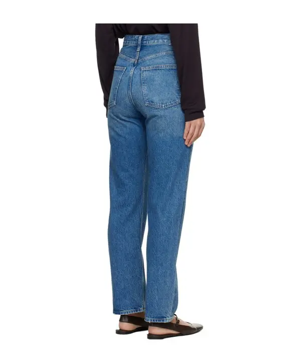 AGOLDE 90s Pinch Waist High Rise Straight Leg Jeans - Blue
