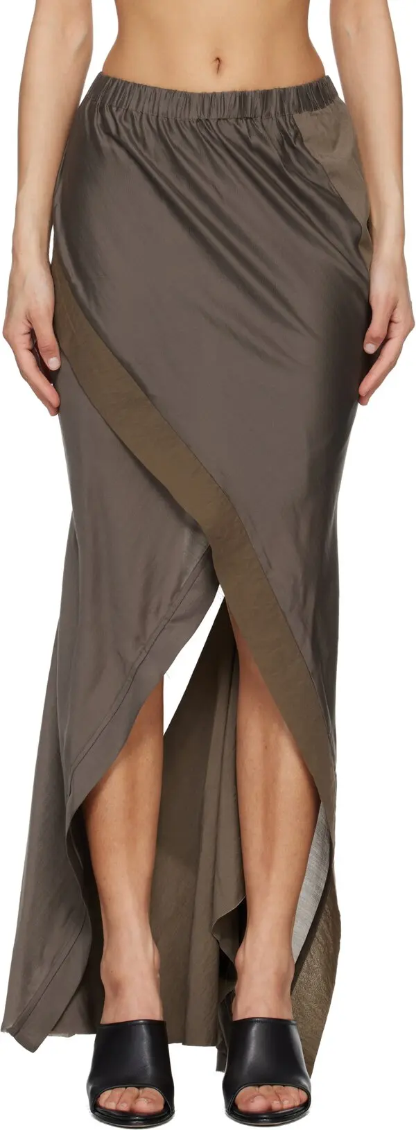 ENTIRE STUDIOS Fluid Midi Skirt - Taupe