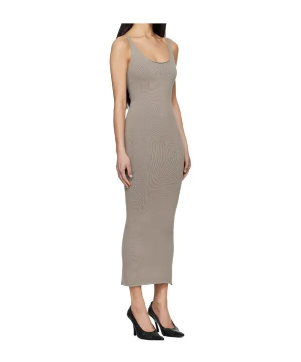 ENTIRE STUDIOS Sleeveless Round Neck Dress - Clay