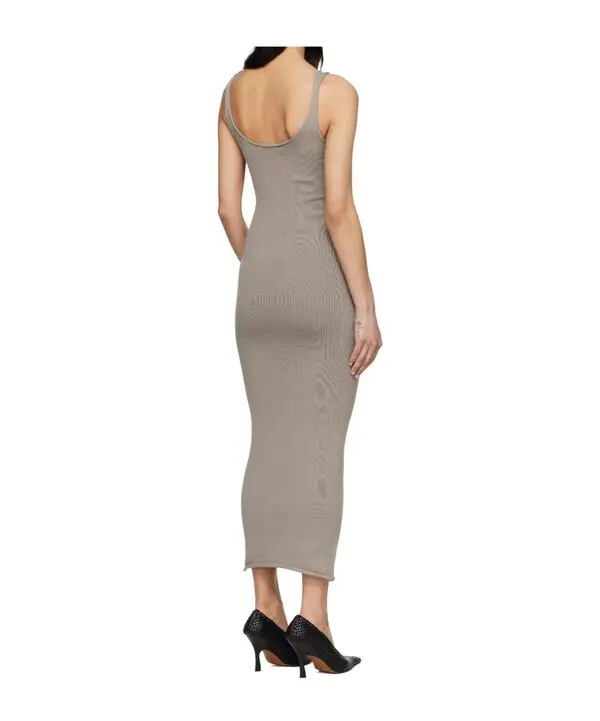 ENTIRE STUDIOS Sleeveless Round Neck Dress - Clay