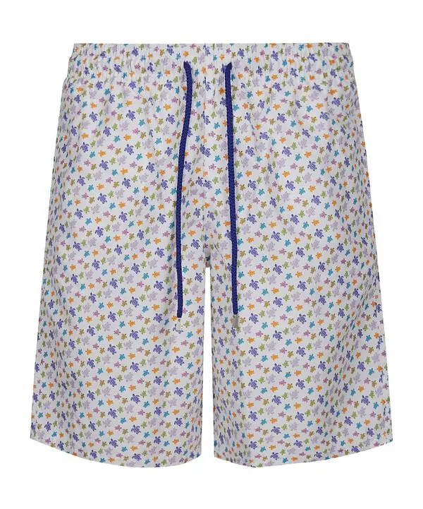 Vilebrequin Ronde Des Tortues Print Swim Shorts - White