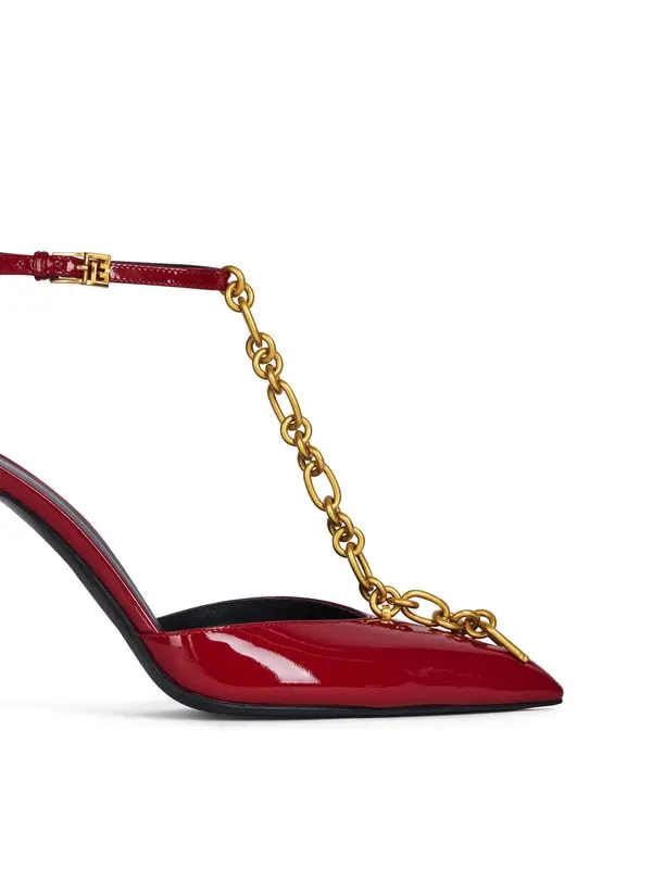 Balmain Sync Chain Heeled Pumps - Red