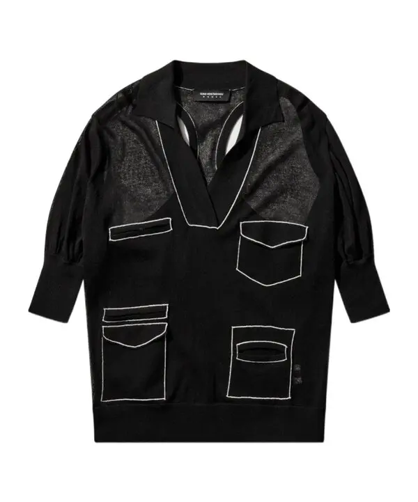 KIKO KOSTADINOV Kreiner Knitted Polo Top - Black