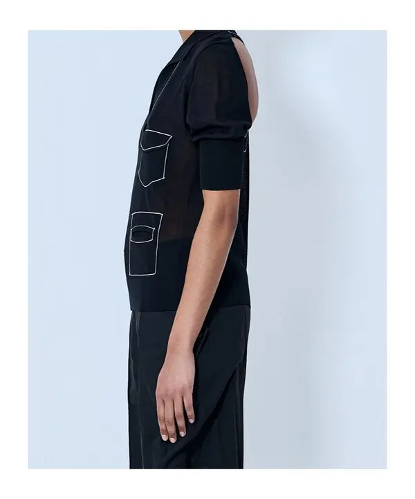 KIKO KOSTADINOV Kreiner Knitted Polo Top