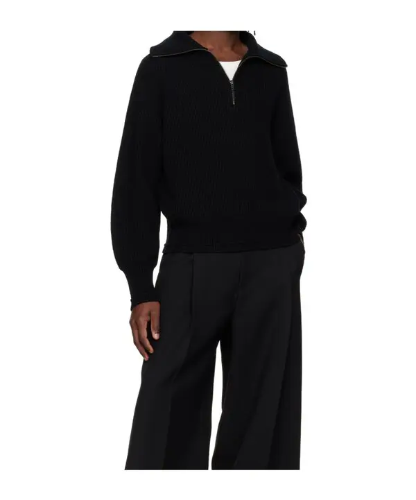 ENTIRE STUDIOS Blimp Ribbed-knit Quarter-zip Sweater