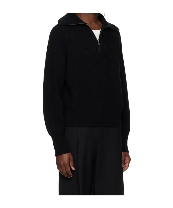 ENTIRE STUDIOS Blimp Ribbed-knit Quarter-zip Sweater