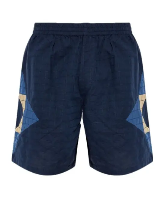 A.p.c. Quilted Geometric Pattern Shorts - Black