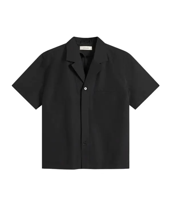 ENTIRE STUDIOS Short-sleeve Camp-collar Shirt - Black