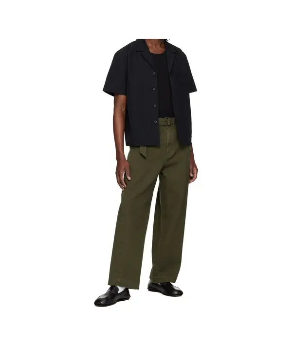 ENTIRE STUDIOS Short-sleeve Camp-collar Shirt - Black