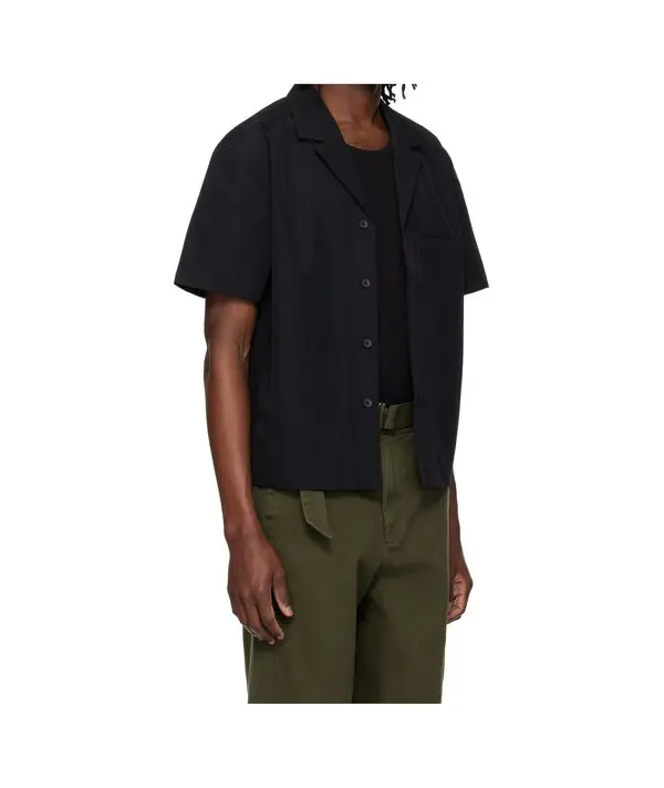ENTIRE STUDIOS Short-sleeve Camp-collar Shirt - Black