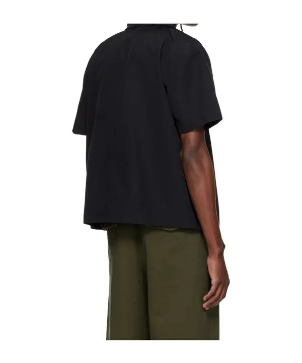 ENTIRE STUDIOS Short-sleeve Camp-collar Shirt - Black