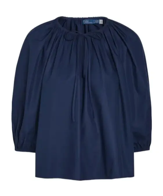 Polo Ralph Lauren Tie-detailed Long-sleeve Blouse