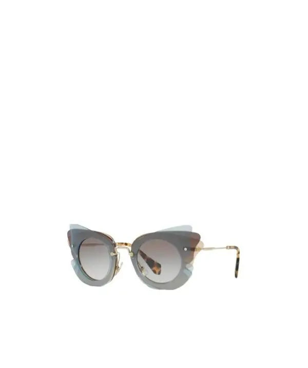 Miu Miu Logo Cat Eye Sunglasses - Gray