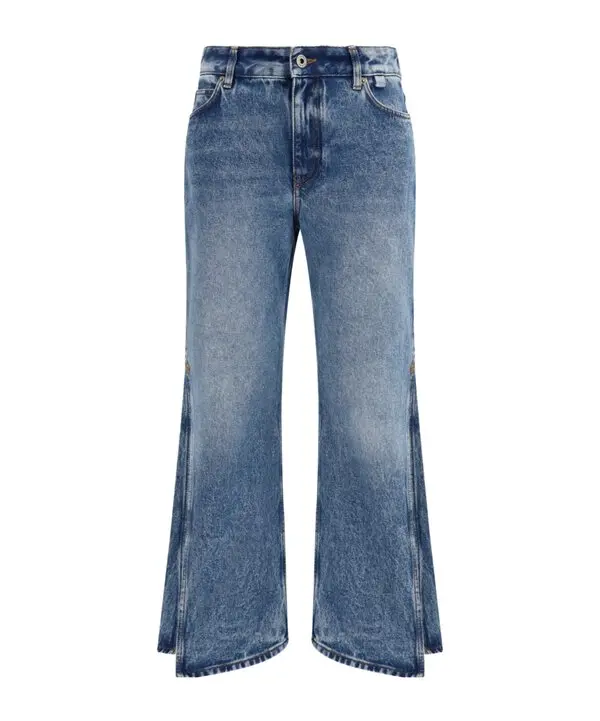 Loewe Flared Leg Denim Trousers - Blue