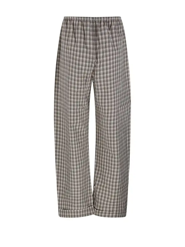 Nanushka Yayoi Gingham Wide-leg Pants